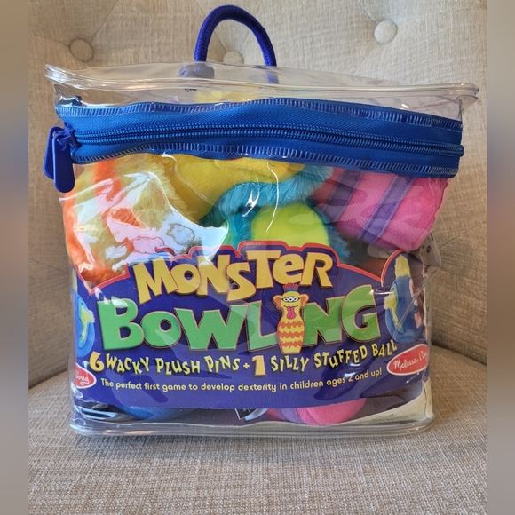 Melissa & Doug | Toys | Melissa Doug Monster Bowling Plush Toys 7 Piece ...